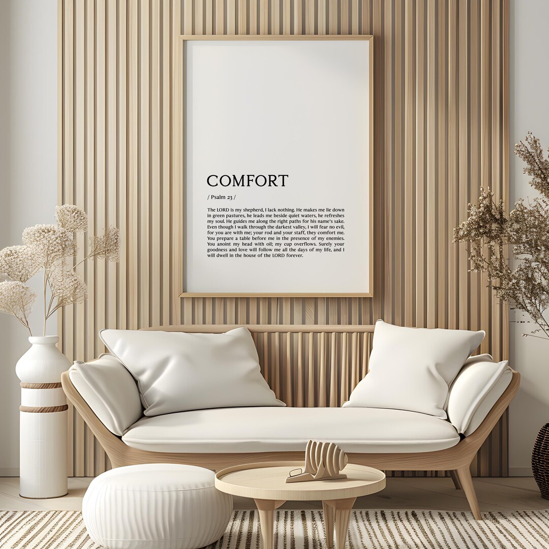 Comfort (psalm 23) | Printable Bible Verse Wall Art | Inspirational ...