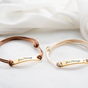 Custom Engraved Matching Friendship Bracelet , Christmas Gift ...