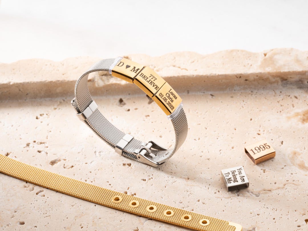 Custom Message Text Charm Bracelet , Design Your Own Charm Bracelet ...