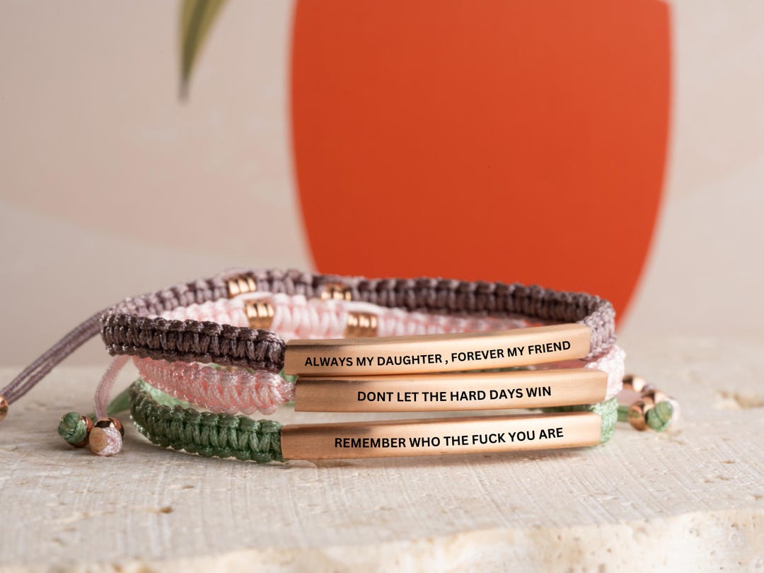 Personalized Engraved Matching Bracelet, Inspirational Bracelet ...