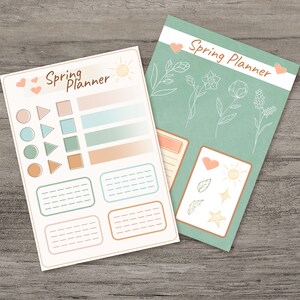 Spring Flowers Planner Printable Spring Flower Bundle Flowers Note ...