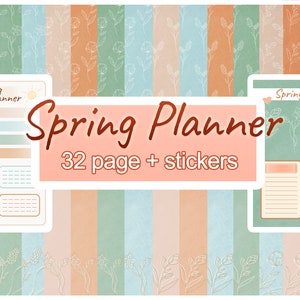 Spring Flowers Planner Printable Spring Flower Bundle Flowers Note ...