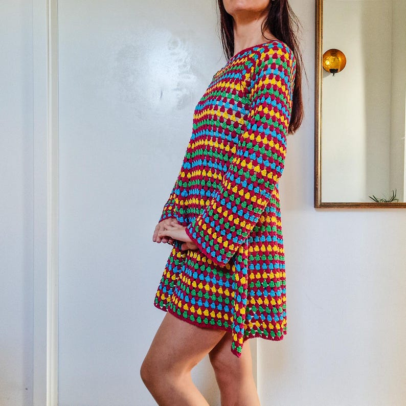 Granny Groove Dress Crochet Pattern: Raglan Bell Shape (PDF Pattern ...
