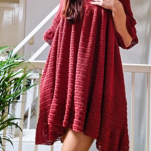 Luna Swing Dress Crochet Pattern: Modern Tunic, XS-2XL (PDF Download ...