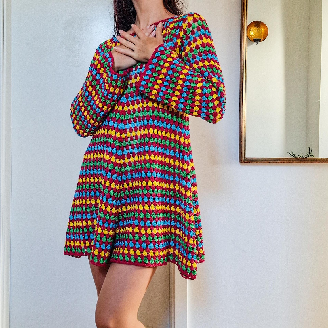 Granny Groove Dress Crochet Pattern: Raglan Bell Shape (PDF Pattern ...