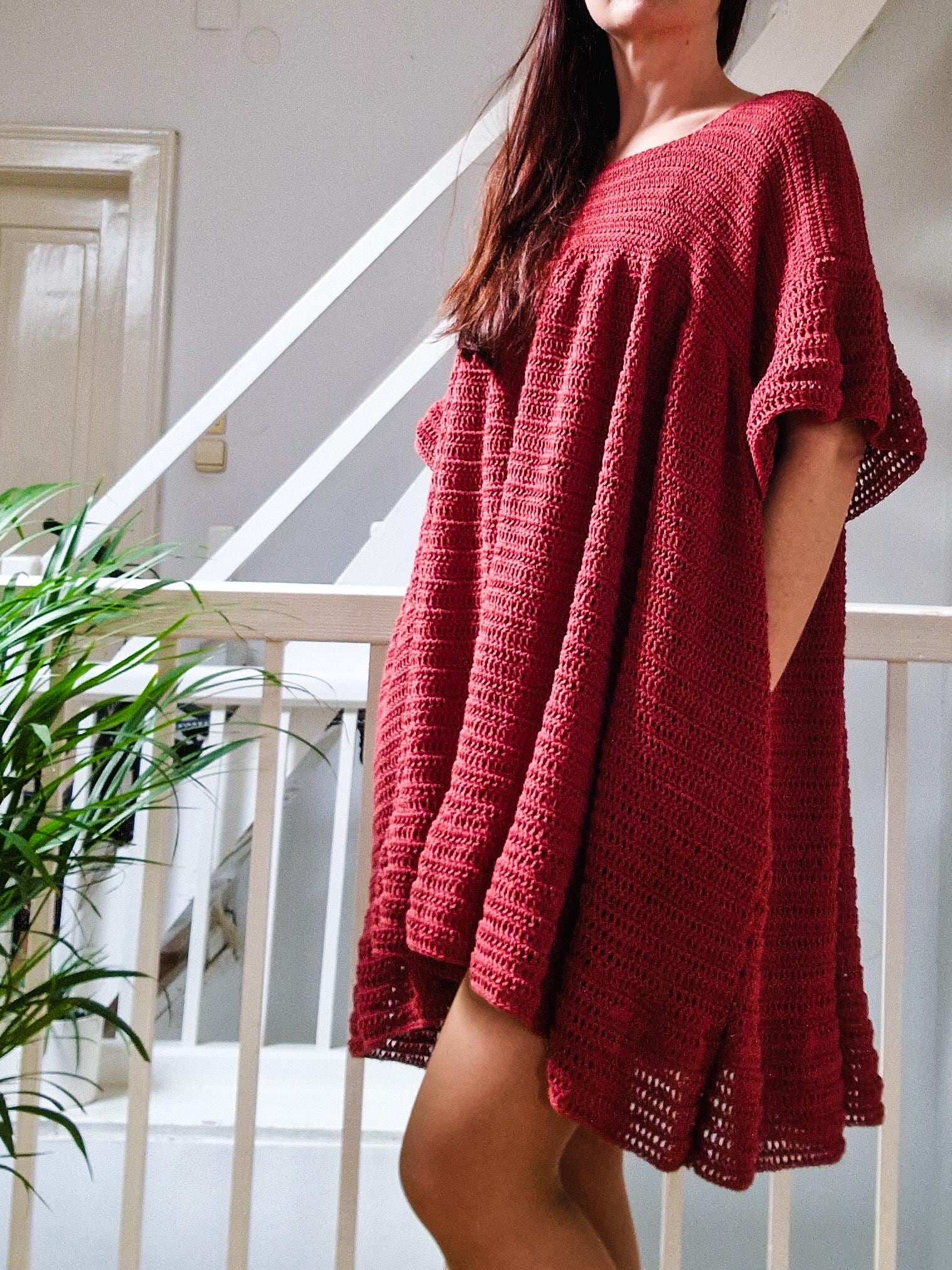 Luna Swing Dress Crochet Pattern: Modern Tunic, XS-2XL (PDF Download ...