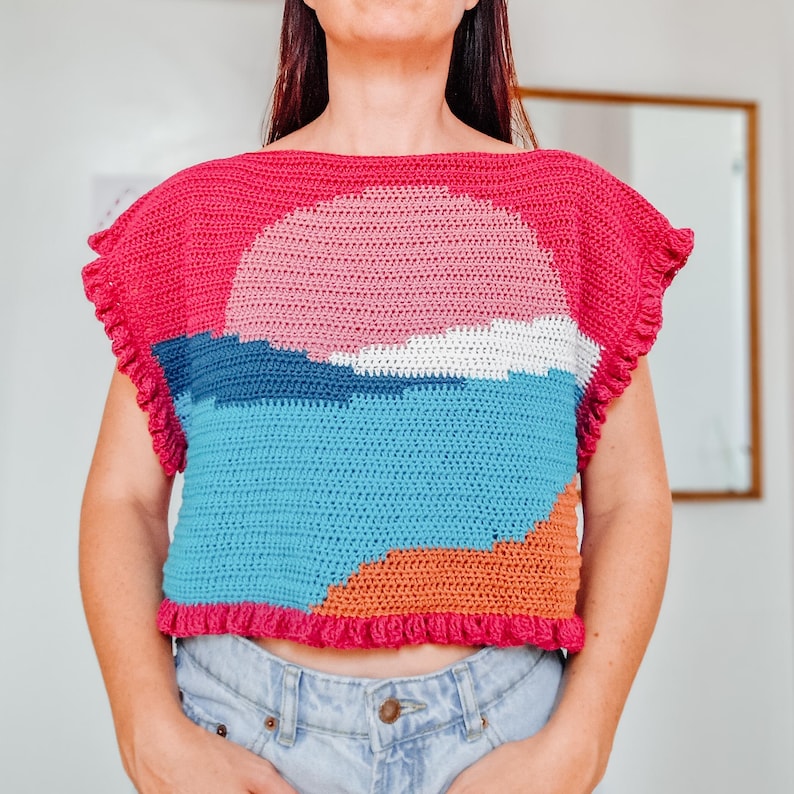 Sunset Top Crochet Pattern | PDF Download | DIY Fashion | Summer and ...