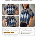 Color Fusion Diamond Top Pattern PDF Download DIY Fashion Oversized ...