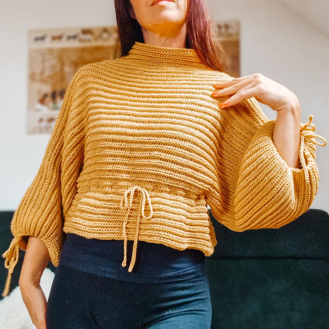 Cozy Weave Sweater Crochet Pattern | PDF Download | Sizes XS-2XL | DIY ...