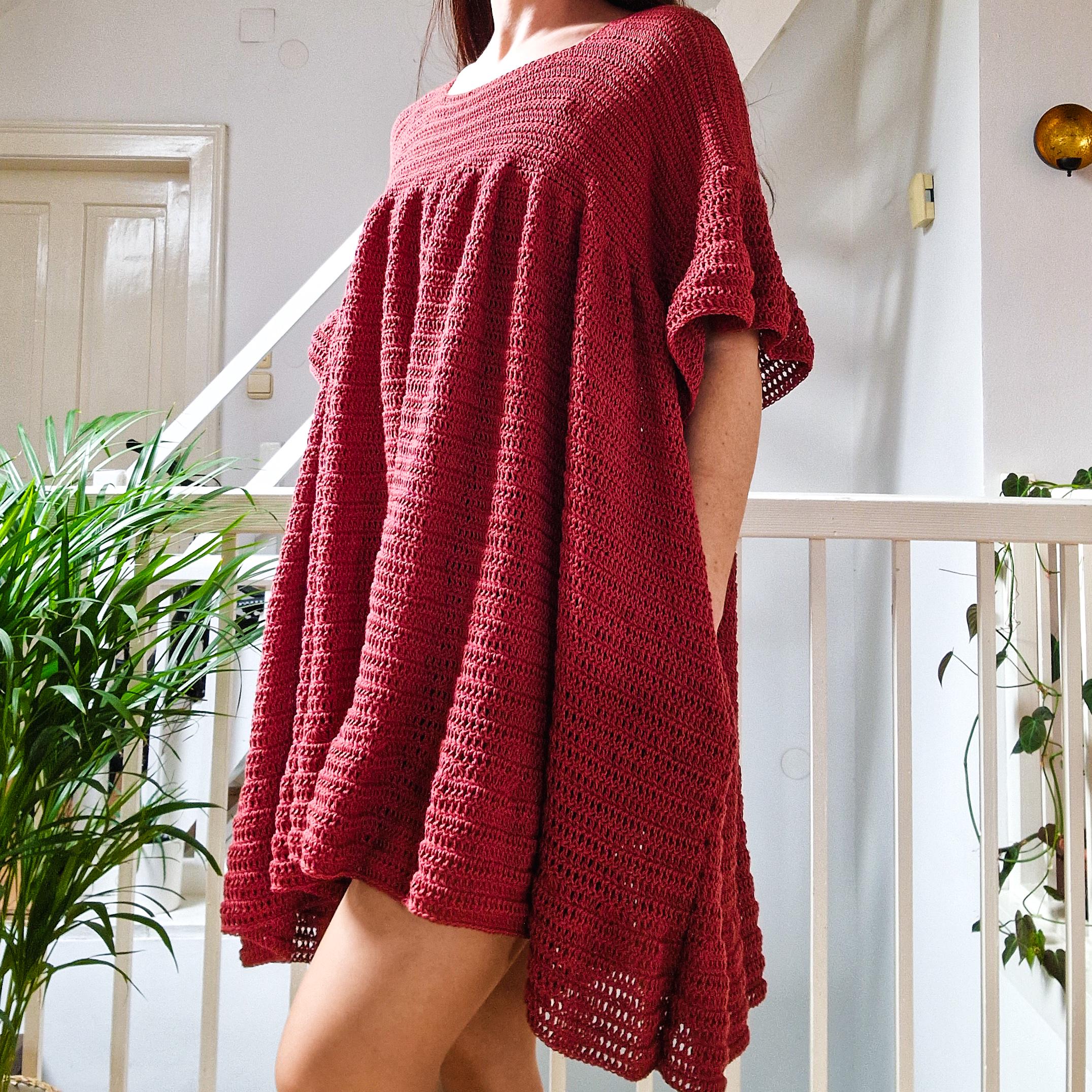Luna Swing Dress Crochet Pattern: Modern Tunic, XS-2XL (PDF Download ...