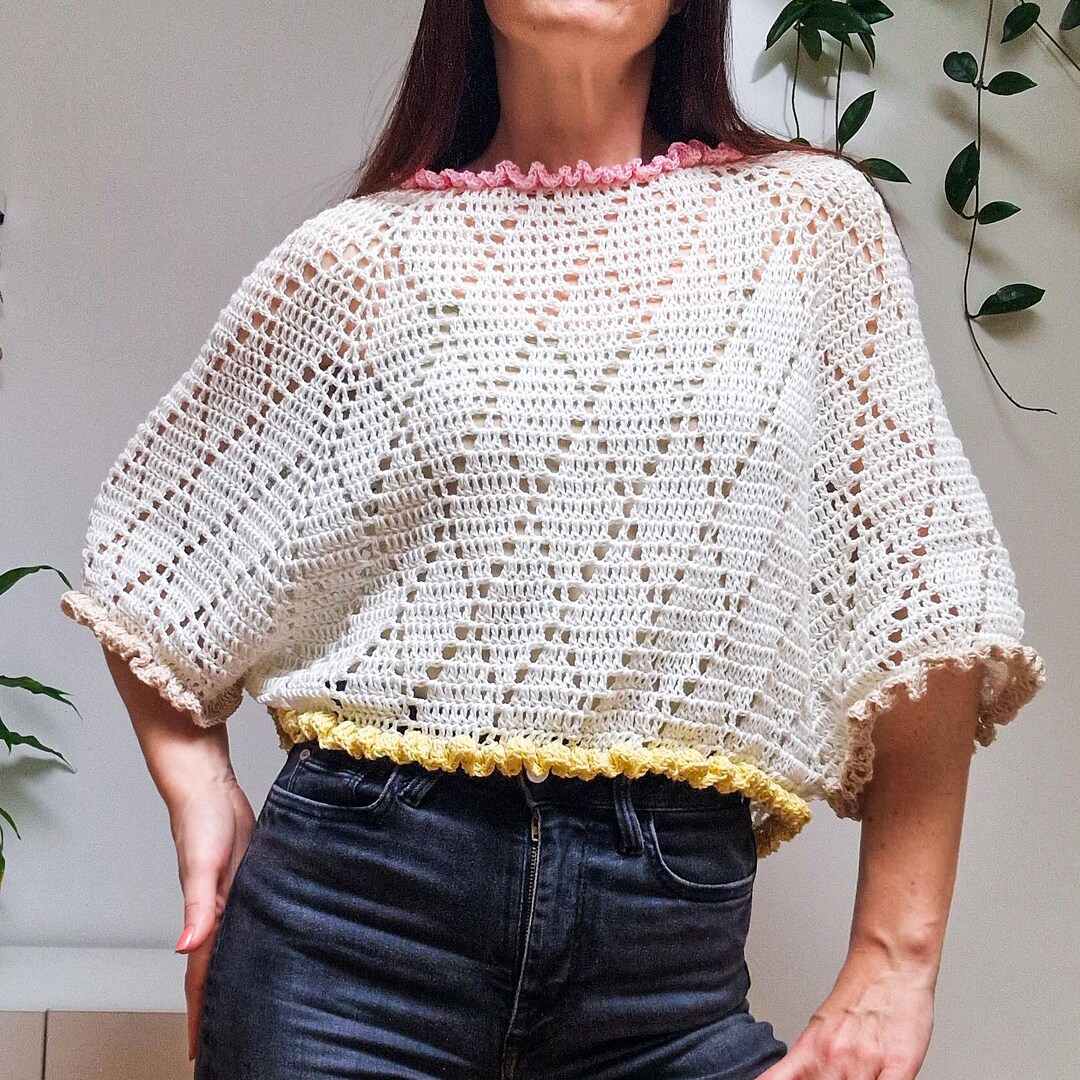 Kiri Top Pattern | PDF Download | DIY Fashion | Oversized Crochet Top ...