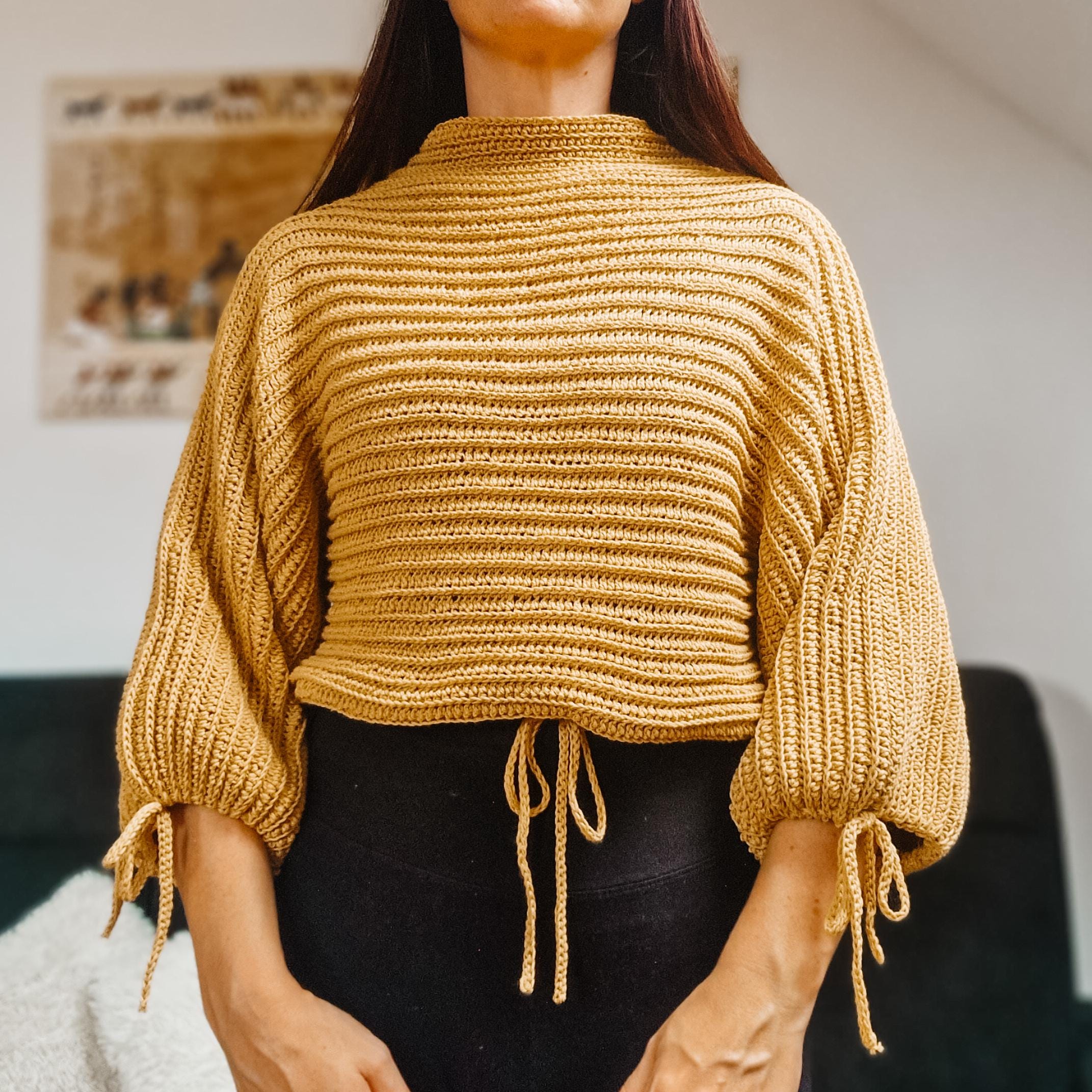 Cozy Weave Sweater Crochet Pattern | PDF Download | Sizes XS-2XL | DIY ...