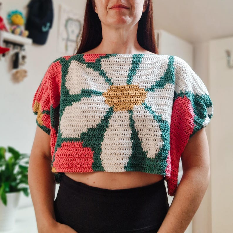 Floral Dream Top Crochet Pattern PDF Download DIY Fashion Summer and ...