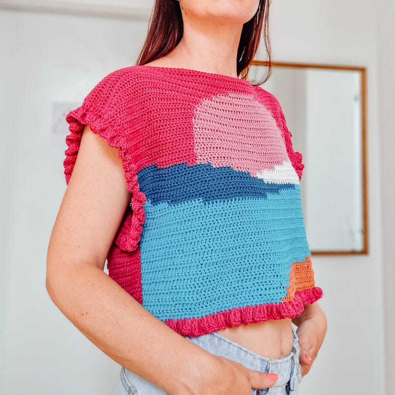 Sunset Top Crochet Pattern | PDF Download | DIY Fashion | Summer and ...