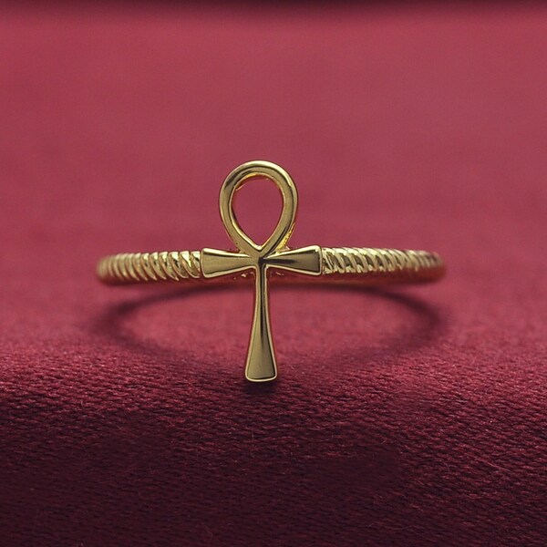 Sterling Ankh Ring - Etsy