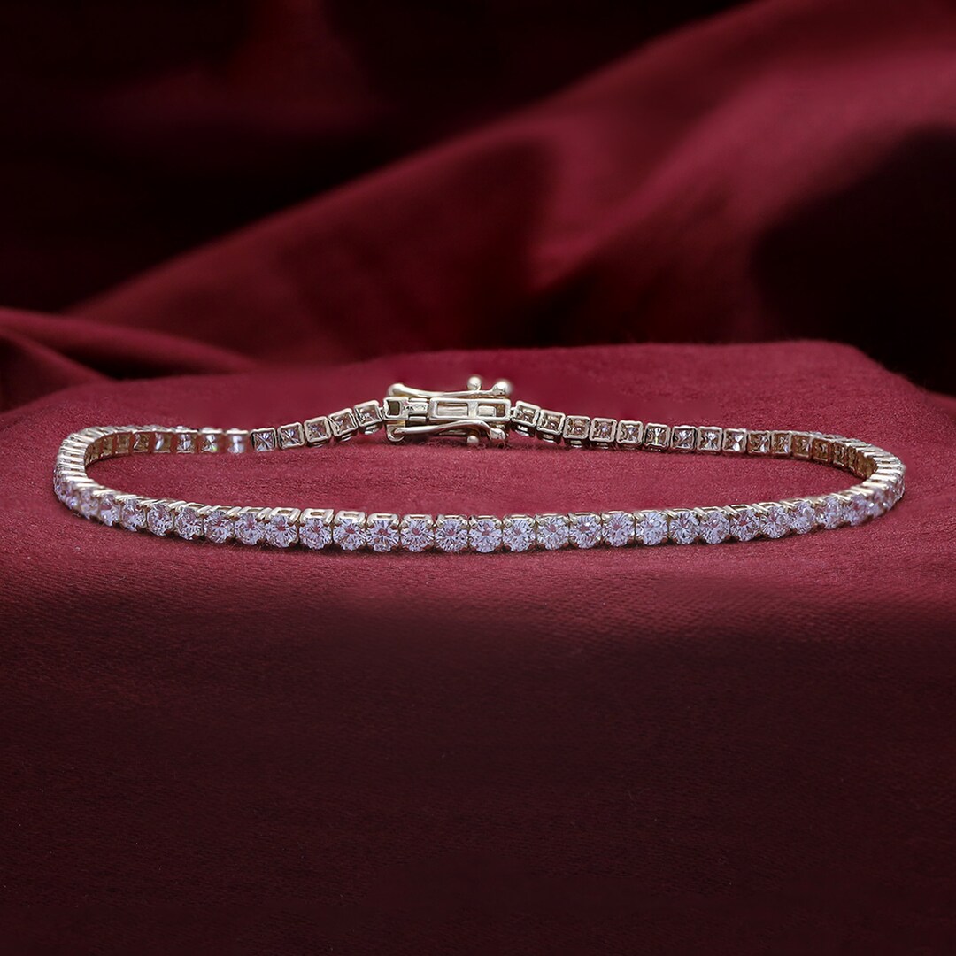 4 Carat Tennis Bracelet Round Lab Created Moissanite For Women Etsy 4-carat-tennis-bracelet-round-lab-created-moissanite-for-women-etsy