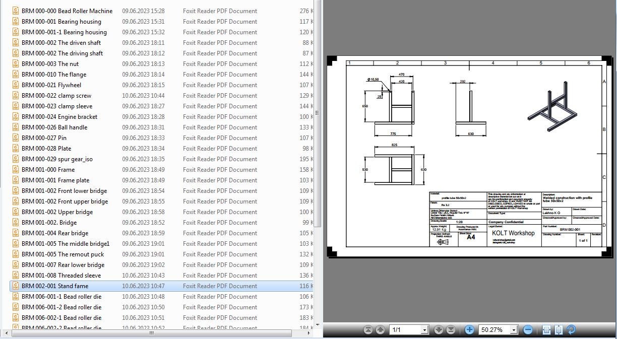 Bead Roller Machine Blueprints PDF Whith DXF Metric Plans DIY - Etsy