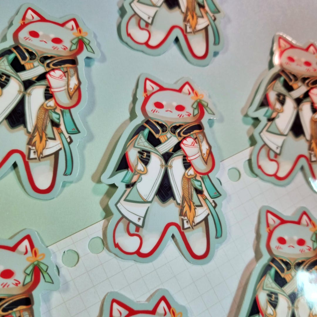 WUTHERING WAVES | Vinyl Stickers 3in, Wuwa Cat, Wuwa Characters as Cats ...