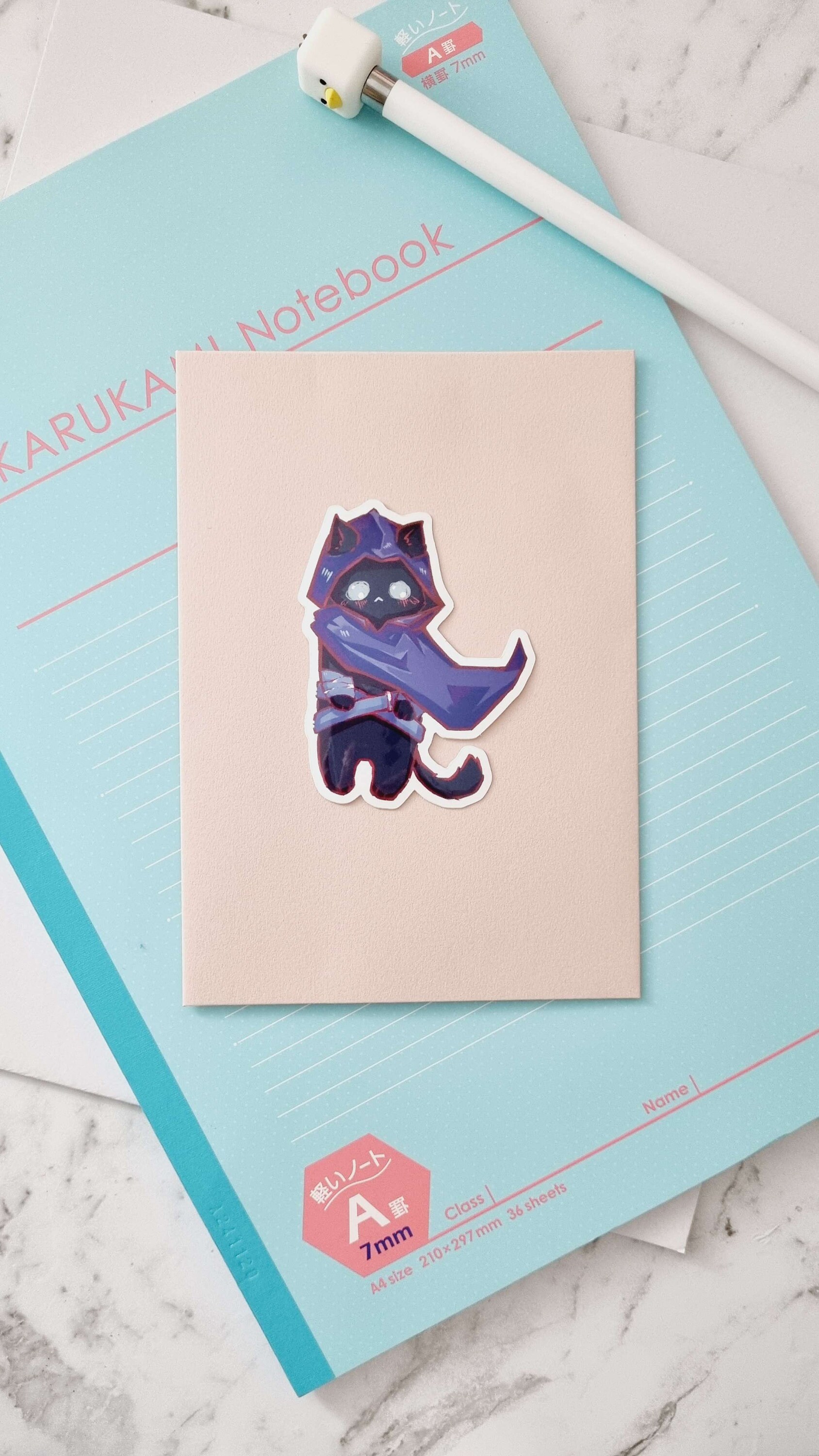 Omen Valorant Inspired Cat Die-cut Sticker | Cat Vinyl Sticker - Cat ...