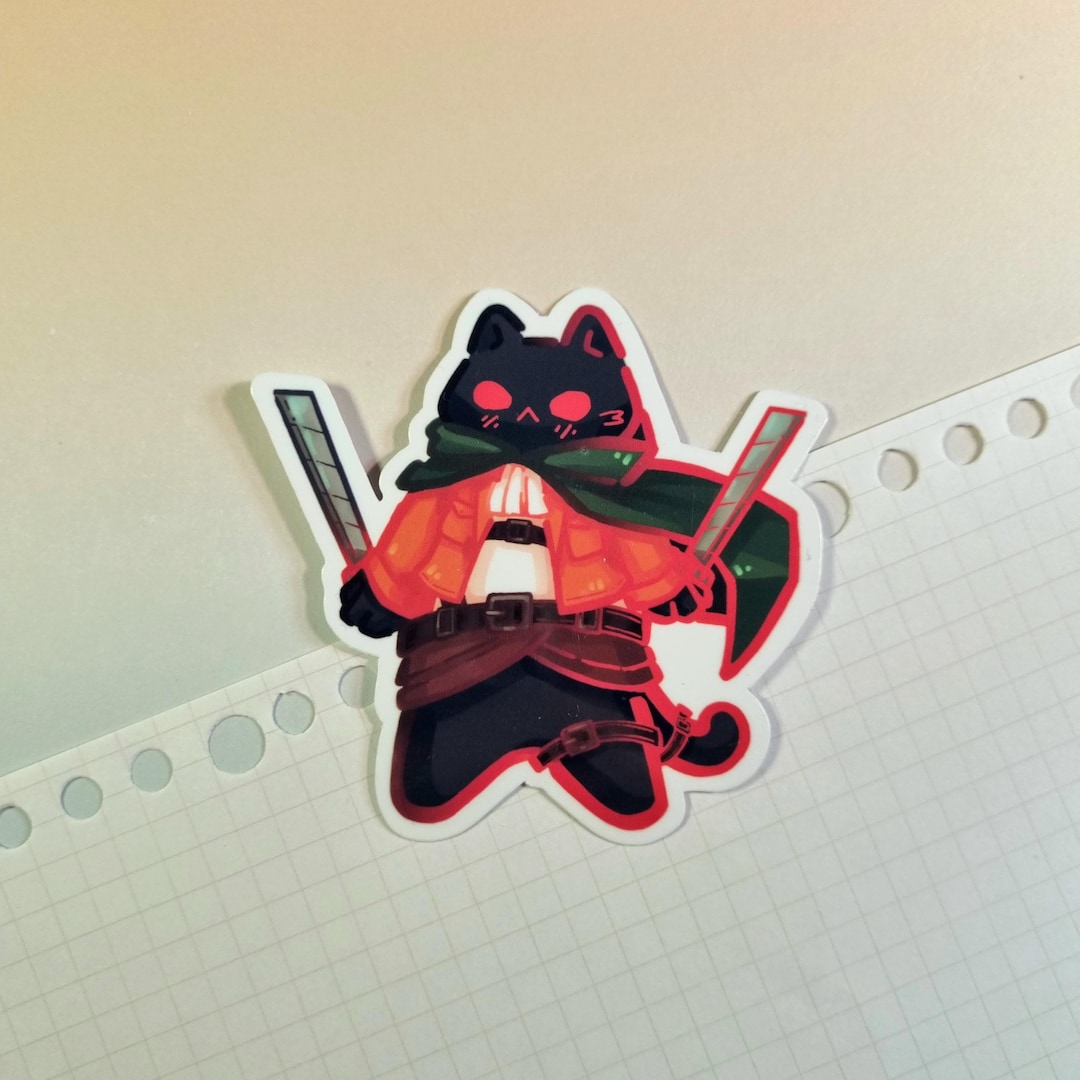 ATTACK ON TITAN | Vinyl Stickers 3in, Aot Cat, Aot Characters as Cats ...