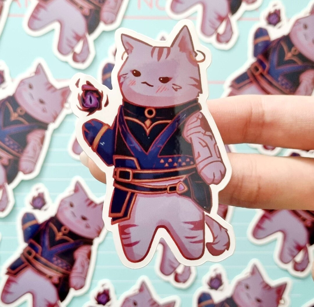 Reyna Valorant Inspired Cat Die-cut Sticker | Cat Vinyl Sticker - Cat ...
