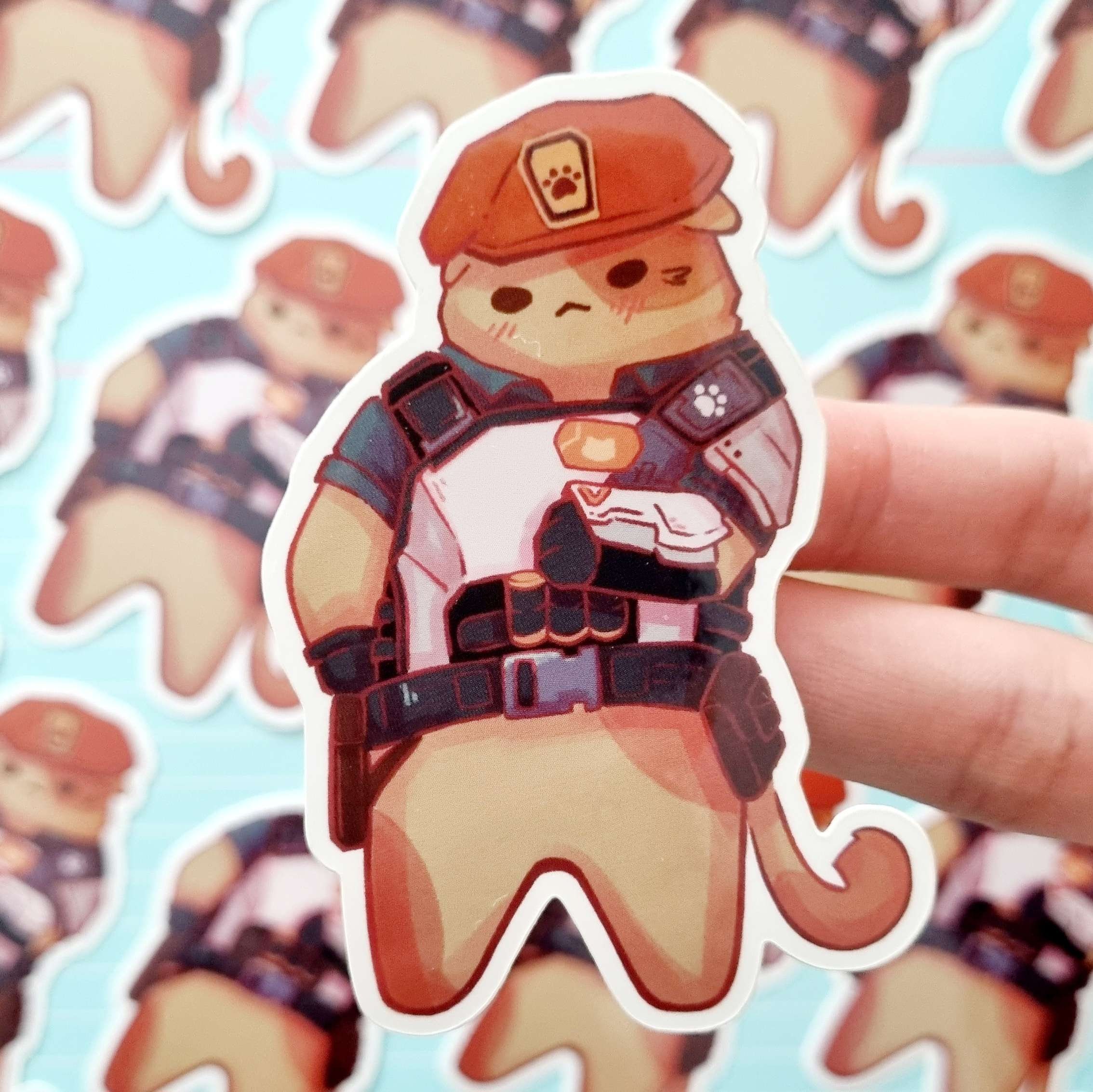 Brimstone Valorant Inspired Cat Die-cut Sticker Cat Vinyl Sticker Cat ...