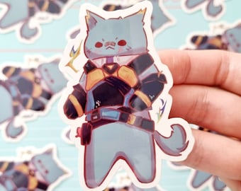 Cypher Valorant Inspired Cat Die-cut Sticker Cat Vinyl Sticker Cat ...