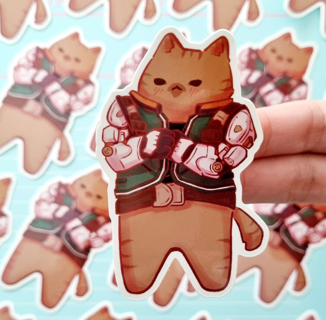 Breach Valorant Inspired Cat Die-cut Sticker Cat Vinyl Sticker Cat ...