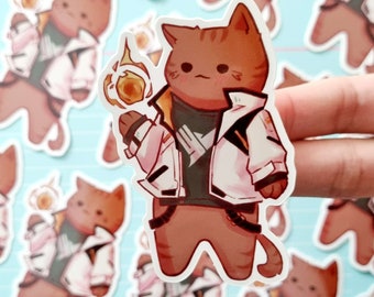 Cypher Valorant Inspired Cat Die-cut Sticker Cat Vinyl Sticker Cat ...