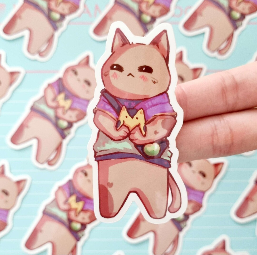 Gekko Valorant Inspired Cat Die-cut Sticker Cat Vinyl Sticker Cat Decal ...