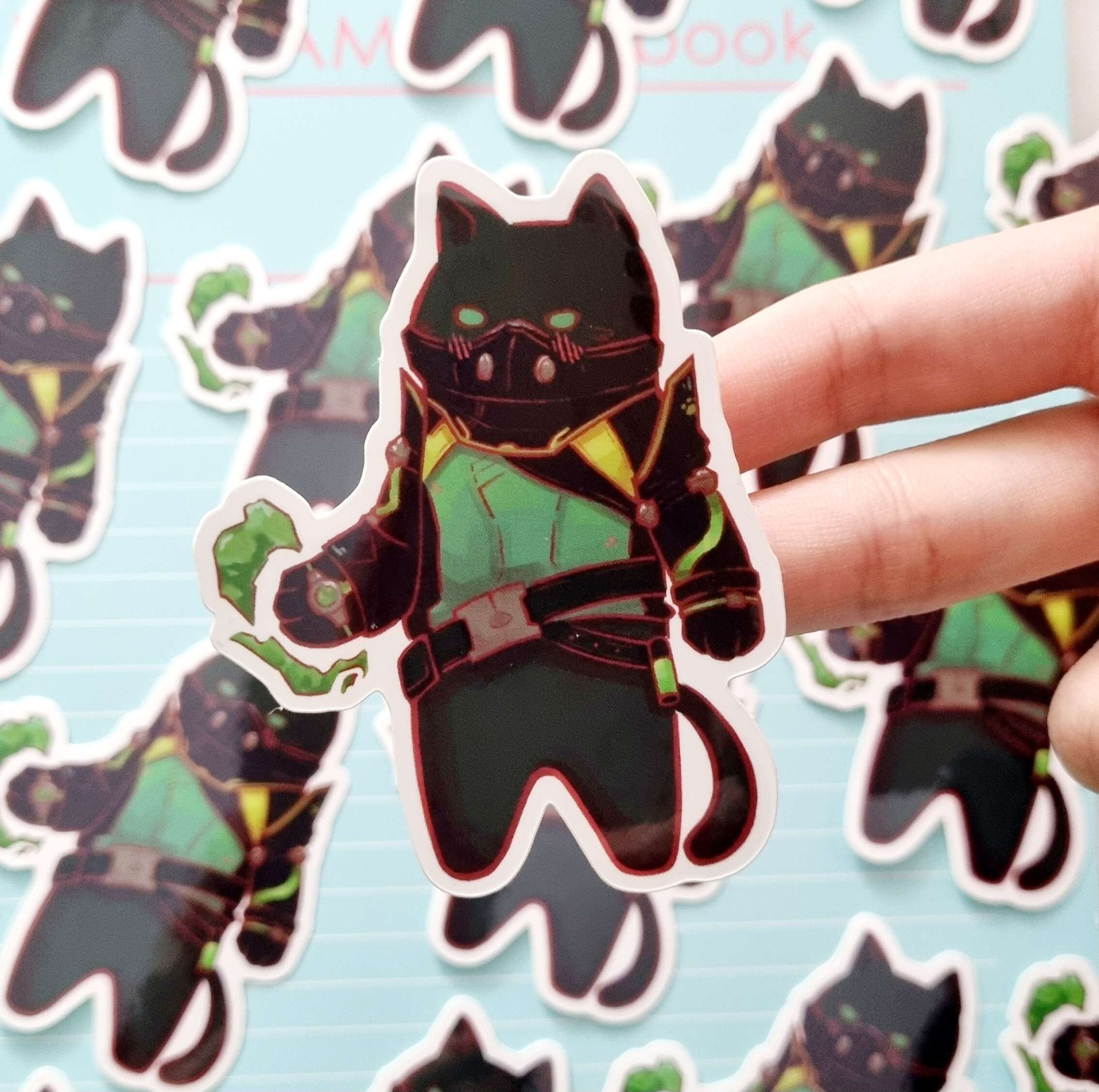 Viper Valorant Inspired Cat Die-cut Sticker Cat Vinyl Sticker Cat Decal ...