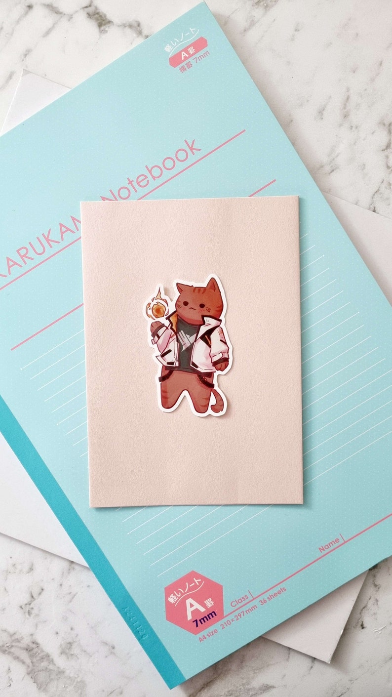 Phoenix Valorant Inspired Cat Die-cut Sticker Cat Vinyl - Etsy