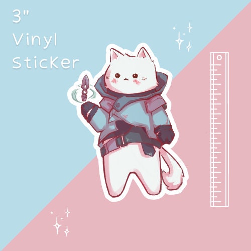 Jett Valorant Inspired Cat Die-cut Sticker Cat Vinyl Sticker Cat Decal ...