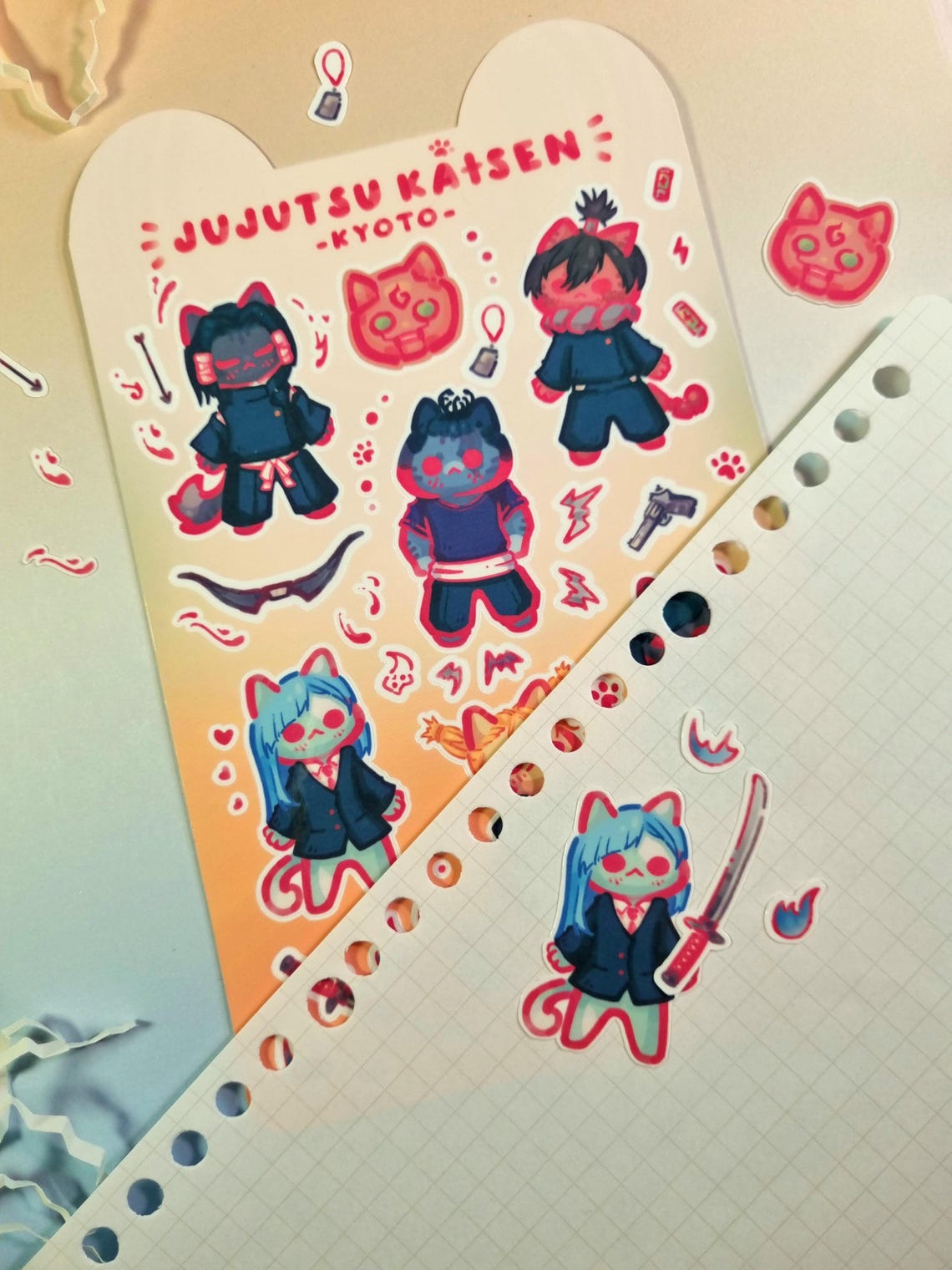 JUJUTSU KAISEN Kyoto | Vinyl Sticker Sheet, Jjk Merch, Jjk Stickers ...