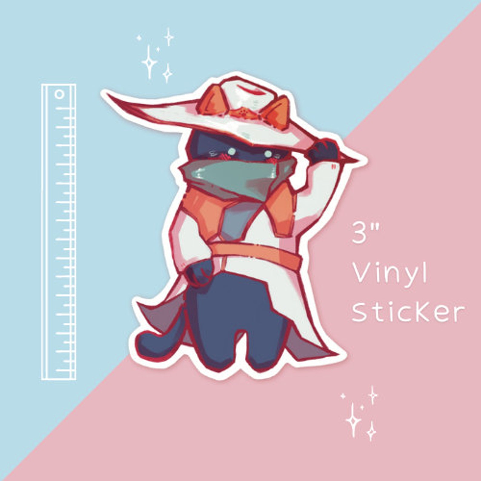 Cypher Valorant Inspired Cat Die-cut Sticker Cat Vinyl Sticker Cat ...