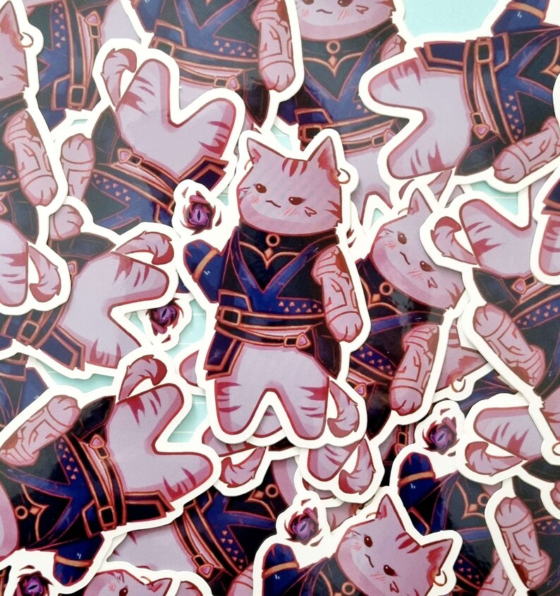 Reyna Valorant Inspired Cat Die-cut Sticker Cat Vinyl - Etsy