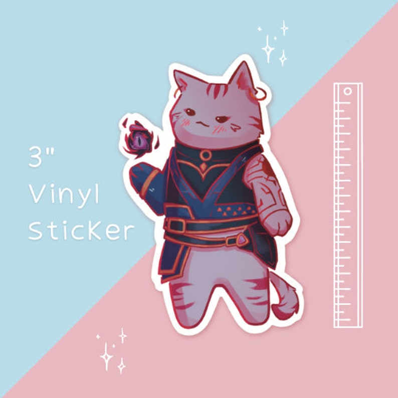 Reyna Valorant Inspired Cat Die-cut Sticker Cat Vinyl - Etsy