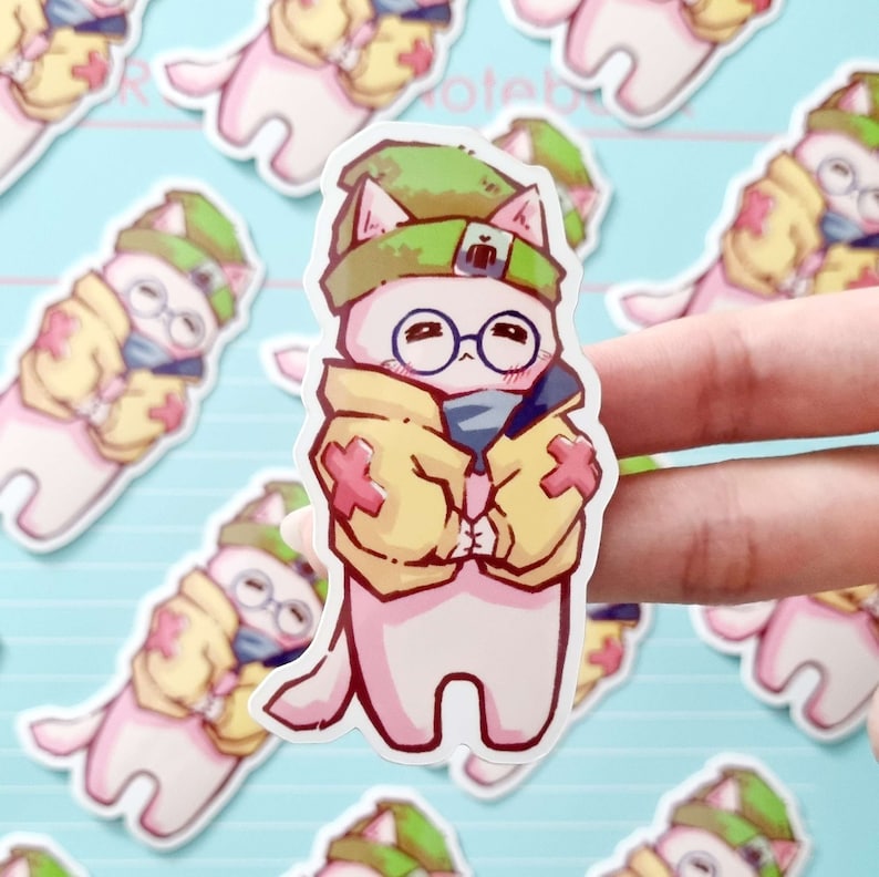 Killjoy Valorant Inspired Cat Die-cut Sticker Cat Vinyl Sticker Cat ...