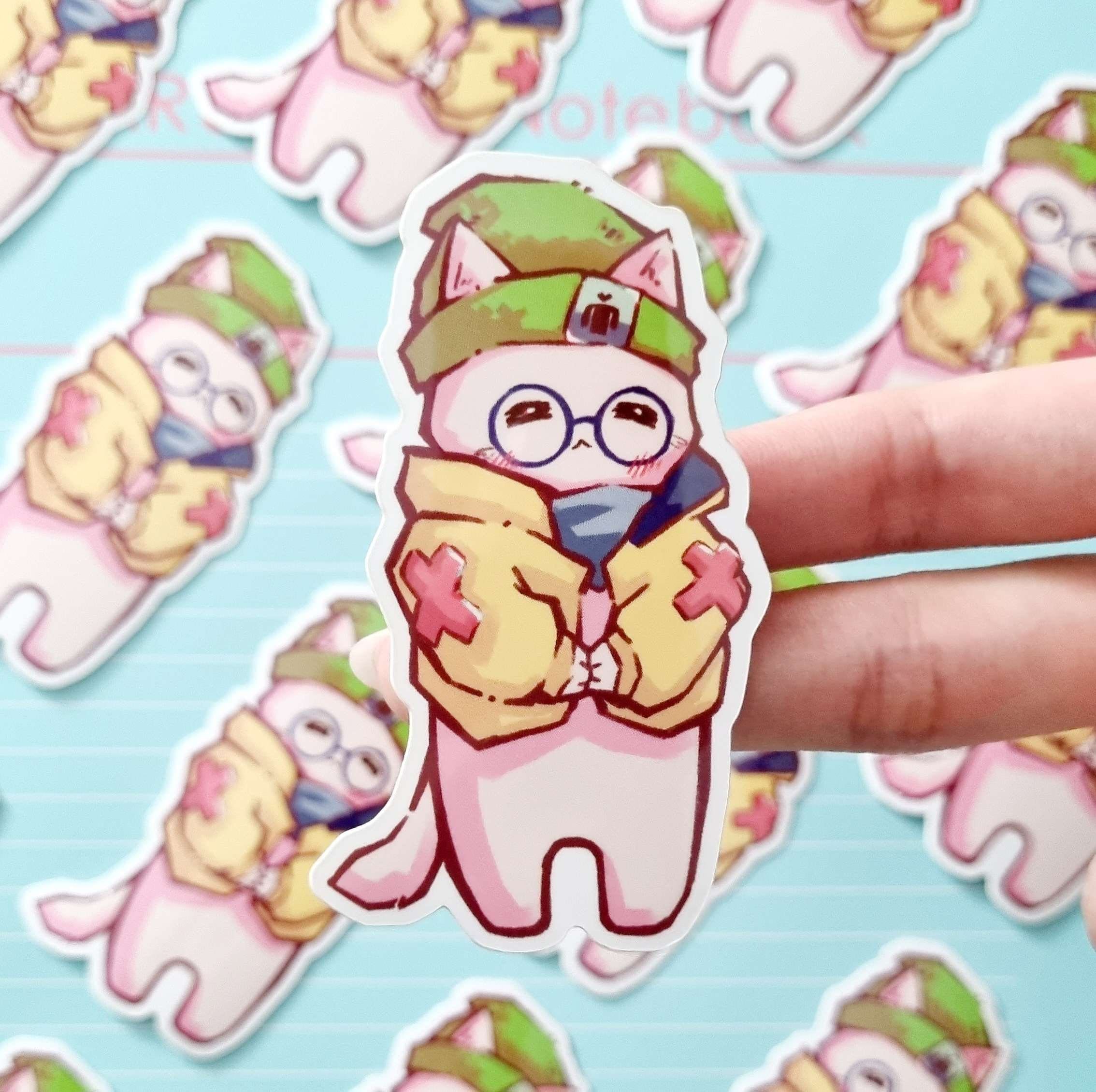 Killjoy Valorant Inspired Cat Die-cut Sticker Cat Vinyl Sticker Cat ...