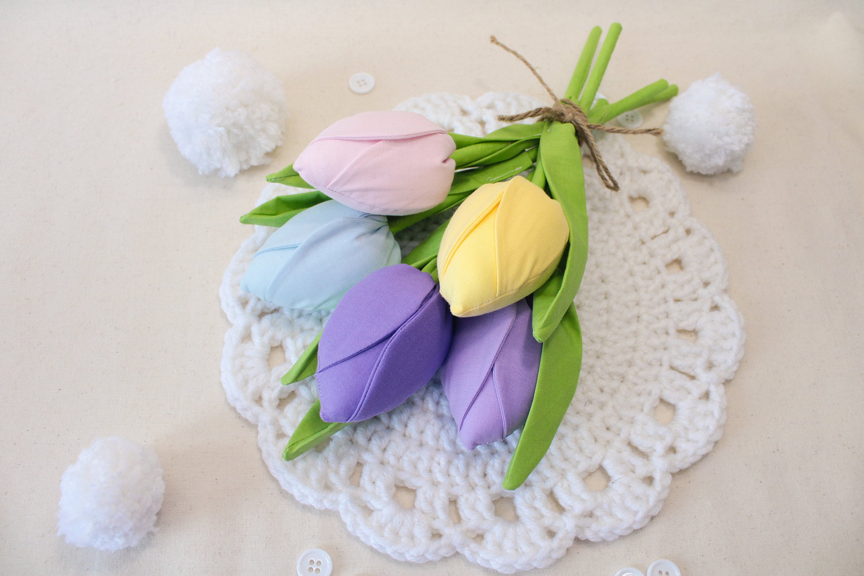 PDF Pattern to Sew a Fabric Tulip, Make a Flower Bouquet for Mother's ...