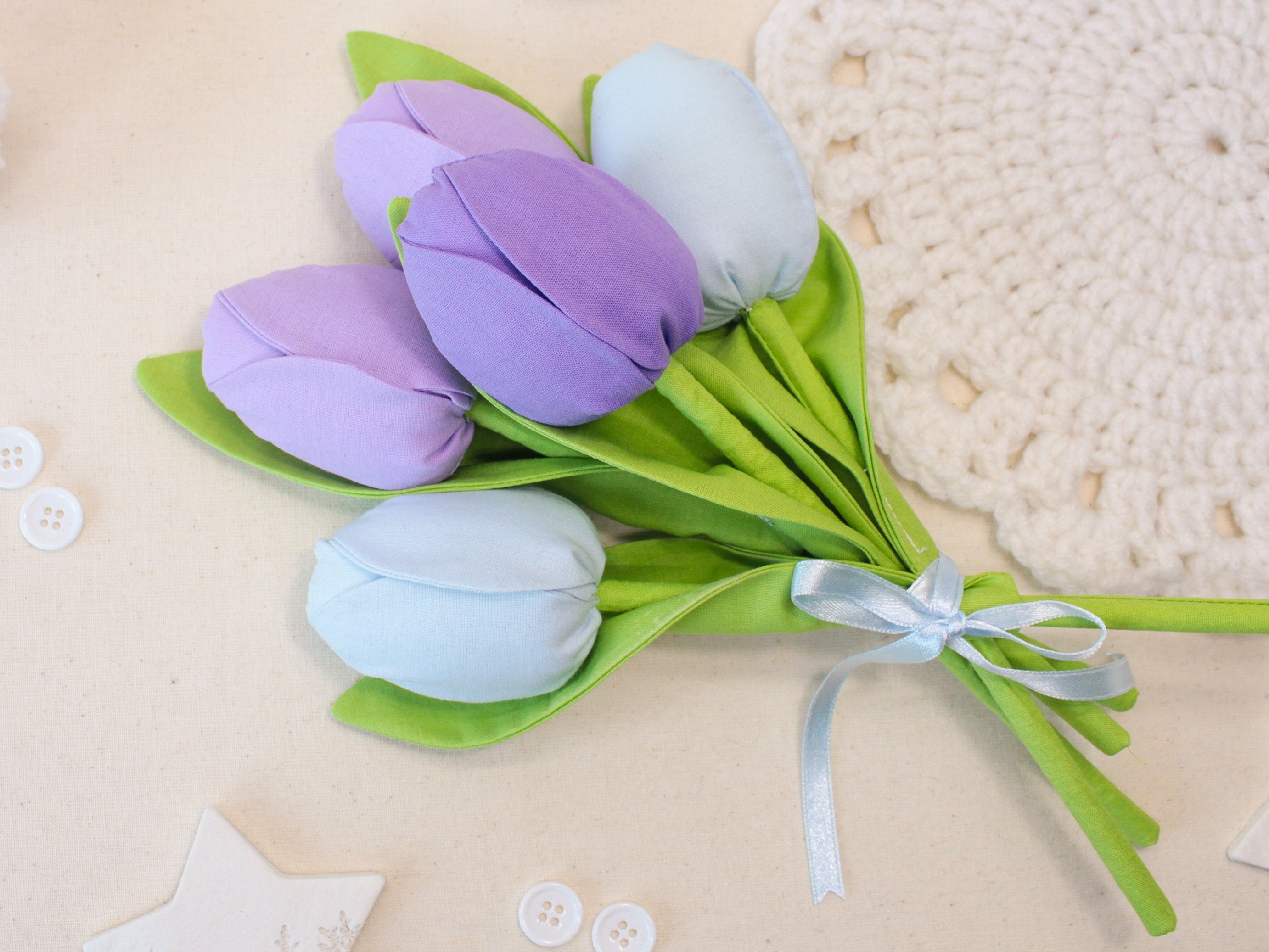 PDF Pattern to Sew a Fabric Tulip, Make a Flower Bouquet for Mother's ...