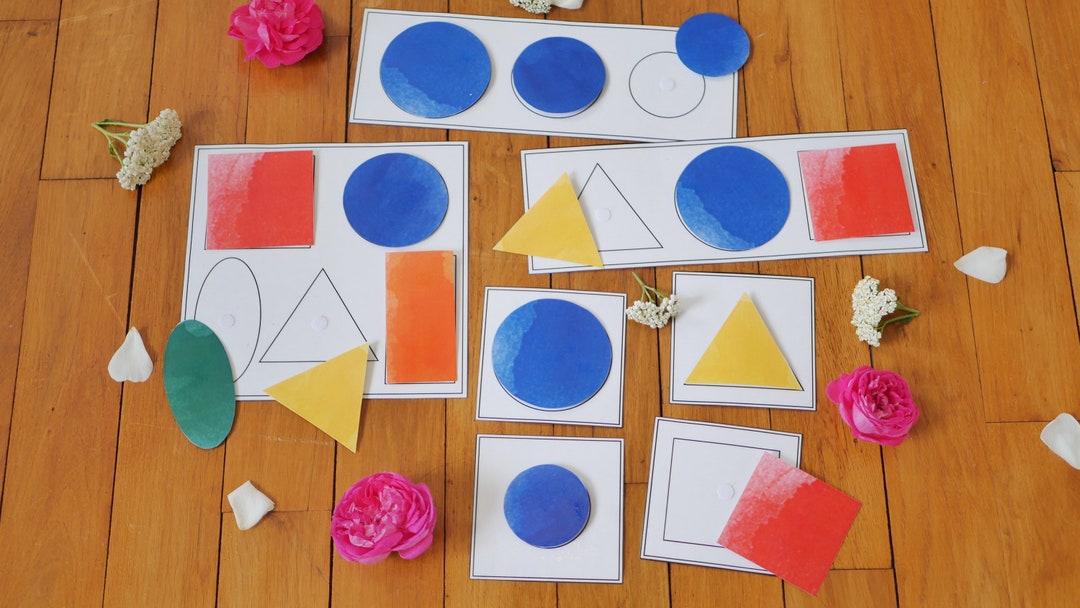 Geometry Puzzles to Print, 7 Puzzles, Montessori Inspiration - Etsy
