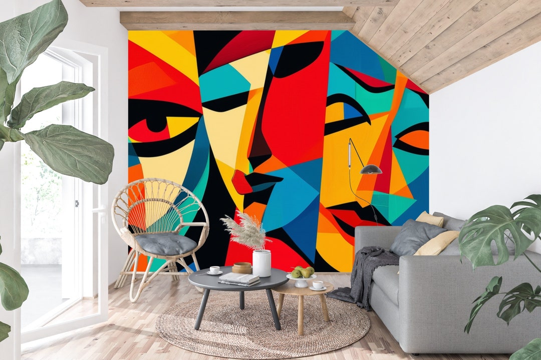 Picasso Peel and Stick Wallpaper: Mid-century Modern Art, Removable ...