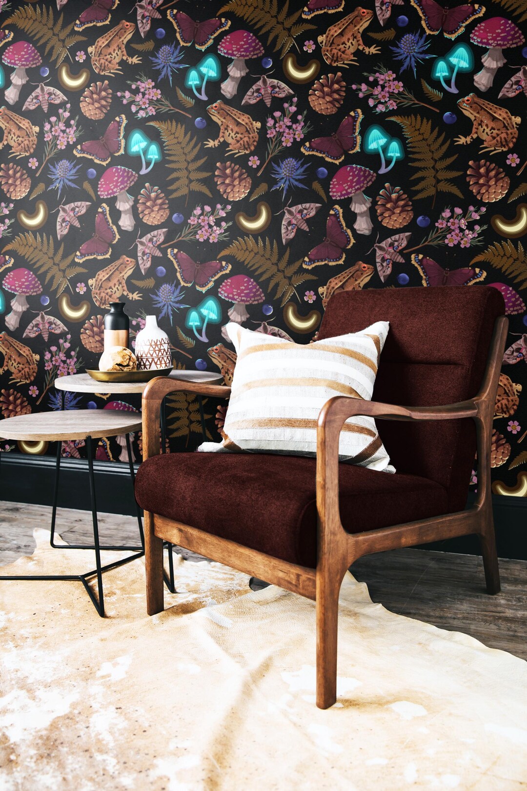 Whimsigoth Forest Wallpaper Mural: Dark Academia Peel and Stick - Etsy