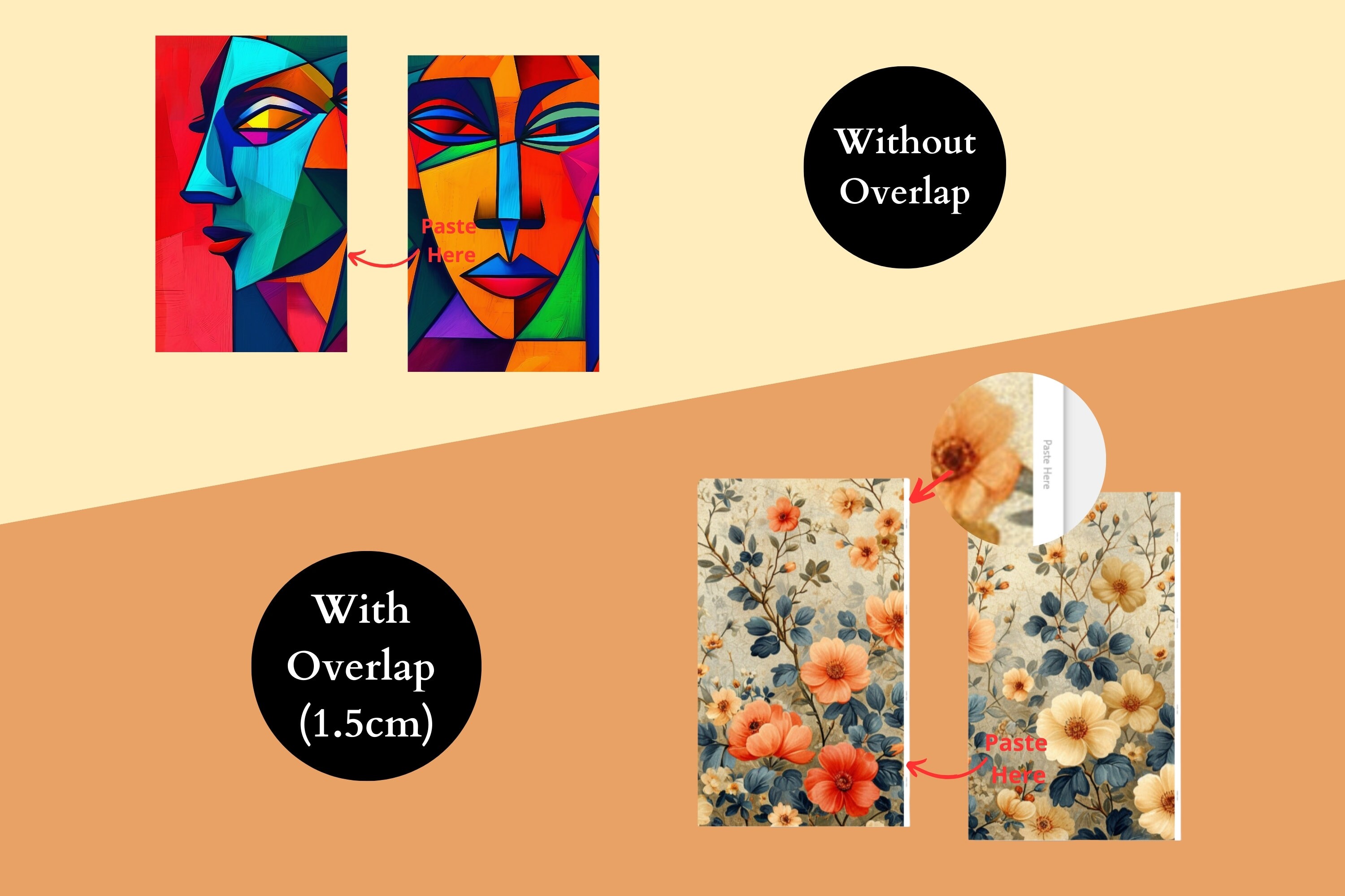Mid Century Modern Peel and Stick Tile Wallpaper Mural Decal, Vibrant ...