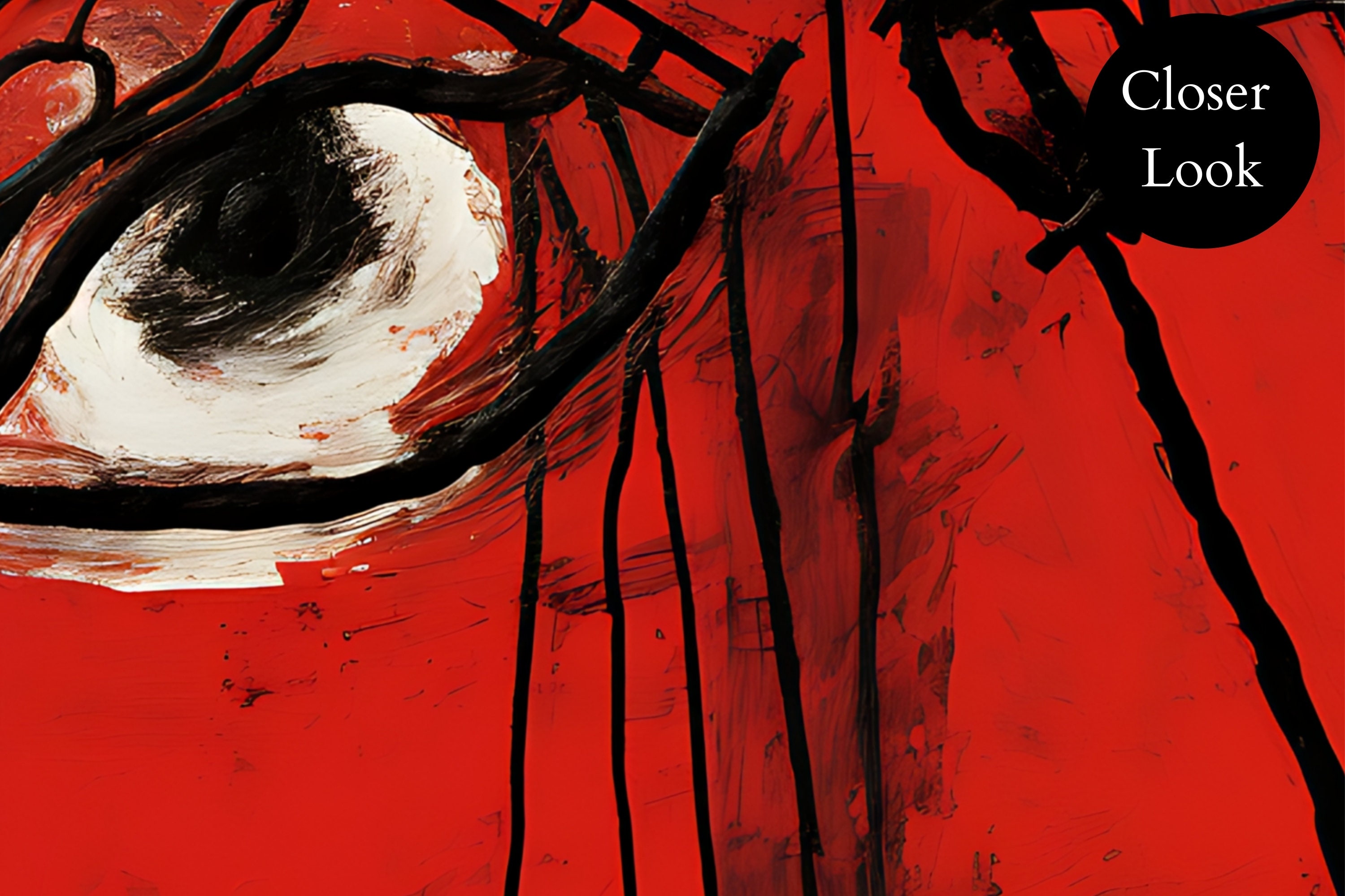 Abstract Red Face Art Print Vibrant and Modern Wall Decor,premium Art ...