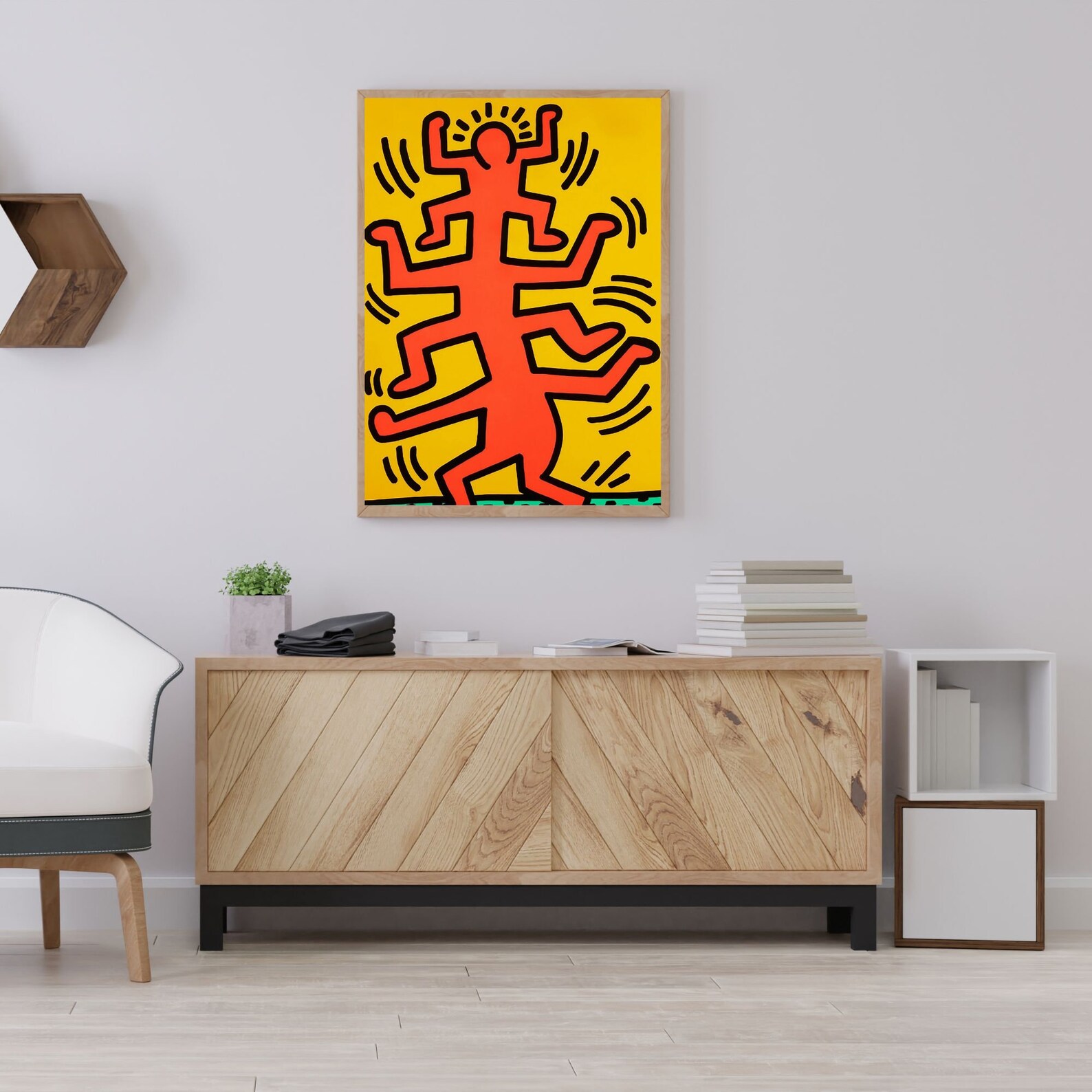 Keith Haring Growing Graphic Figure Art Energizing Contemporary Decor ...
