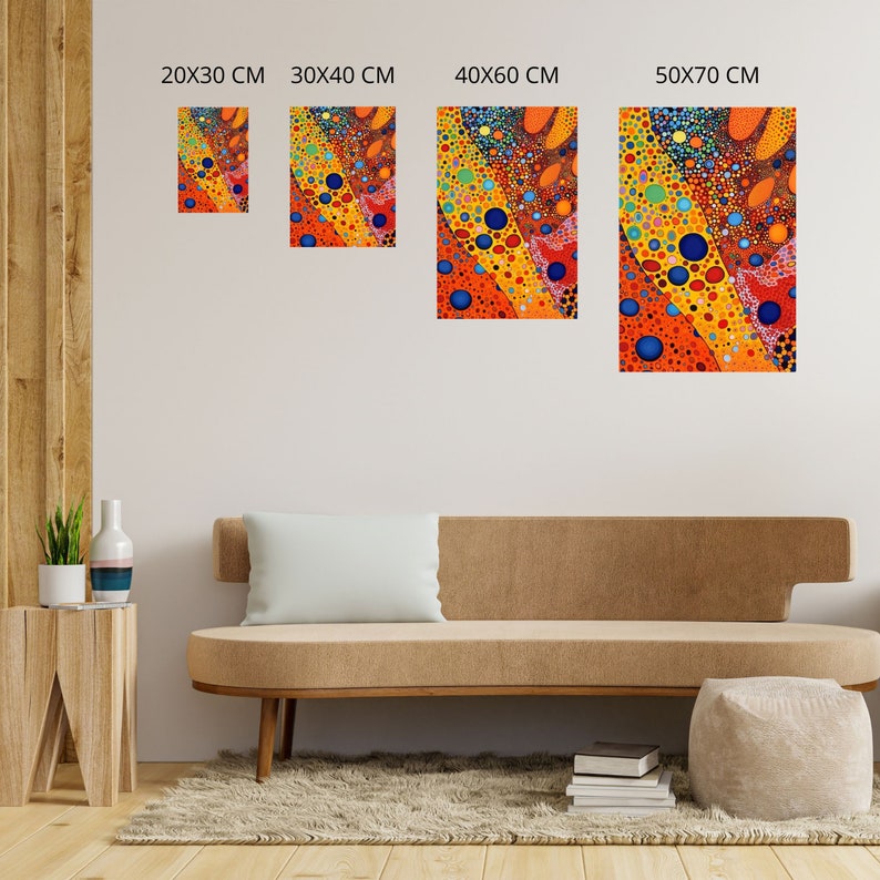 Abstract Polka Dot Art: Bold Geometric Canvas or Poster Print - Etsy