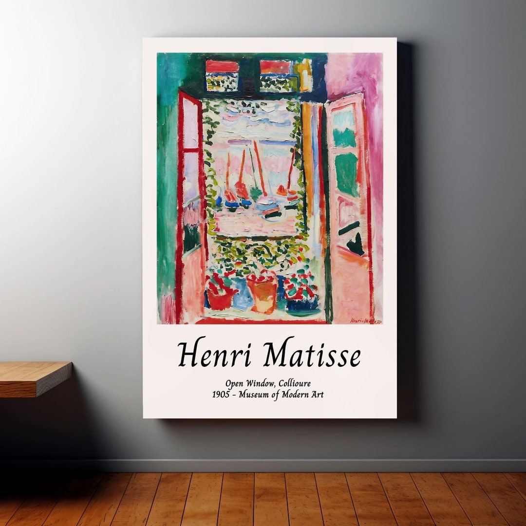 Henri Matisse Open Window Collioure Exhibition Vintage Art Poster Print ...
