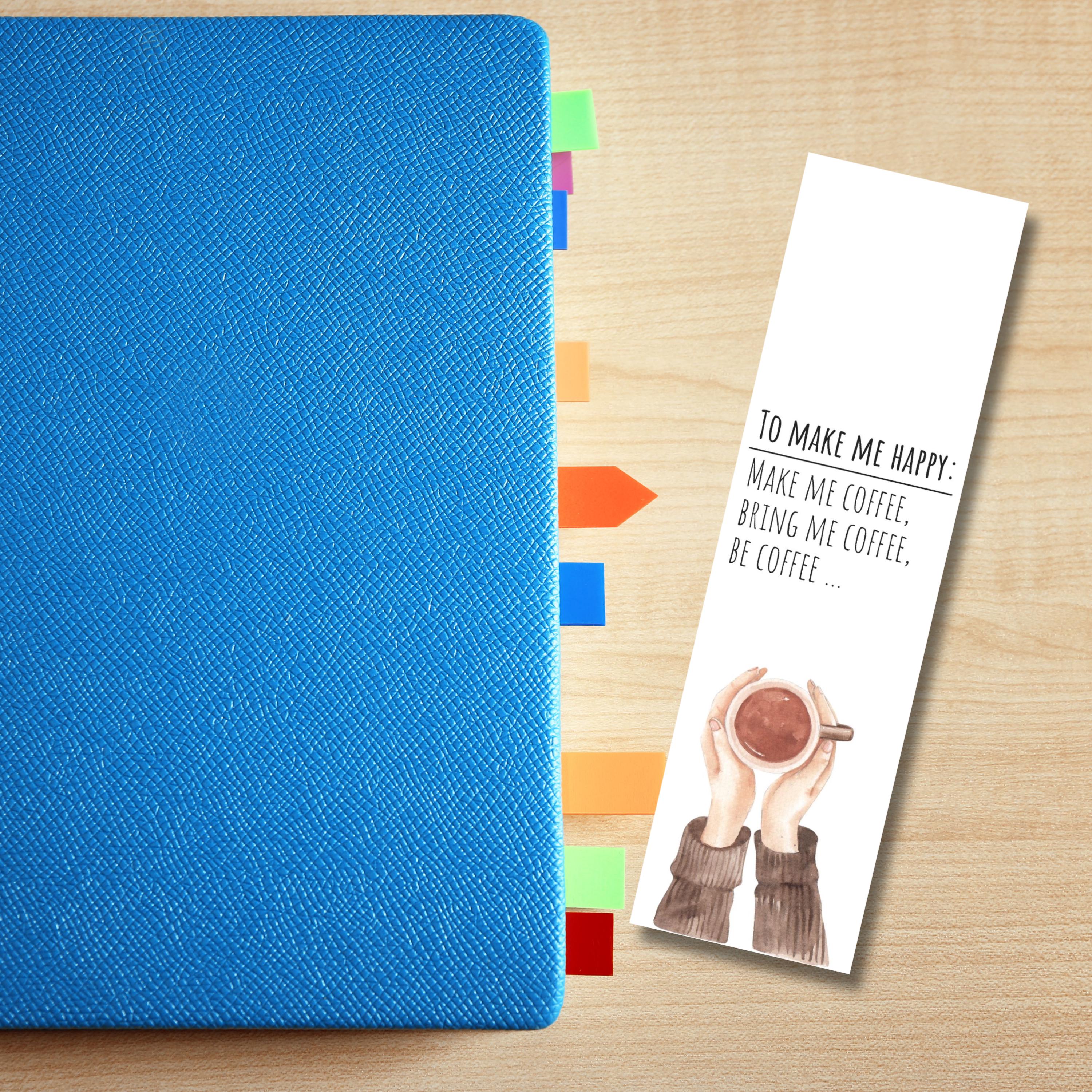 Coffee Bookmarks Printable, Printable Coffee Lover Bookmarks, Gift for ...